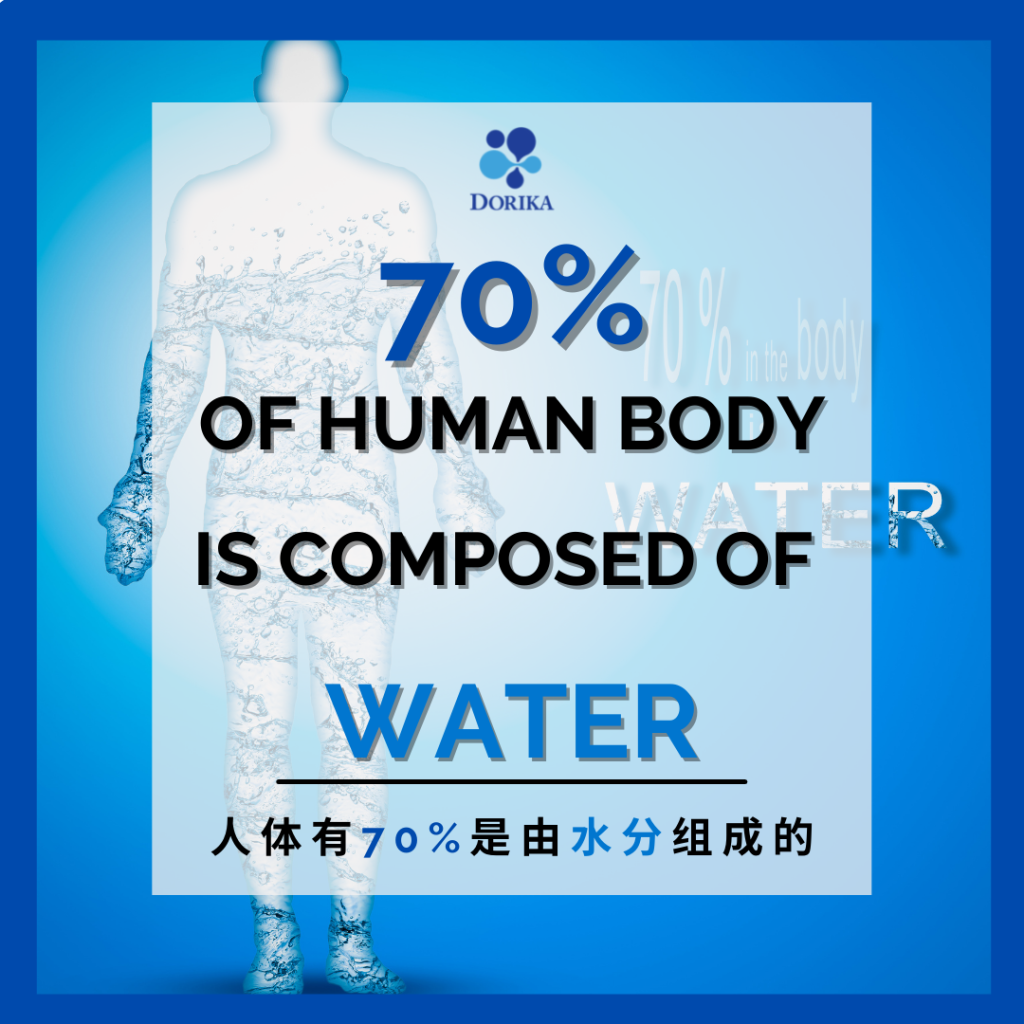 70% of the human body is composed of water. - DORIKA MAHO